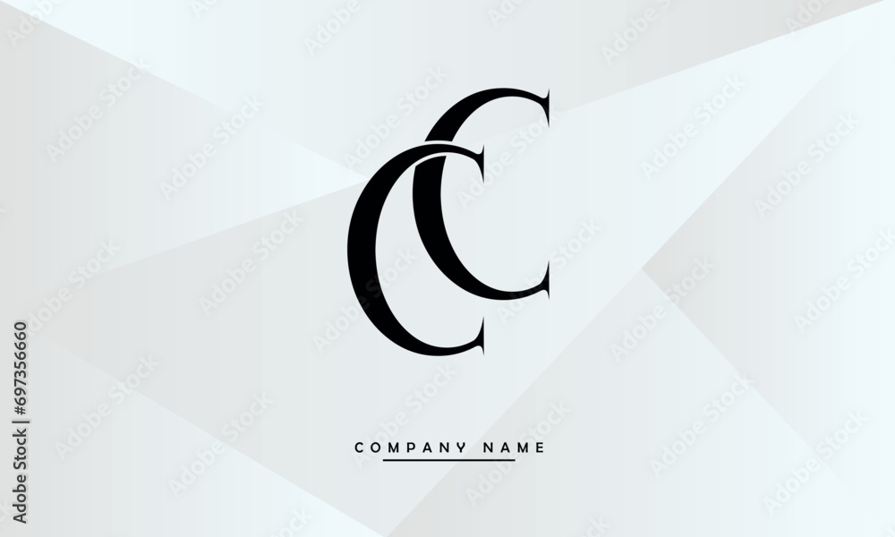 CC Alphabets Letters Logo Monogram Stock Vector | Adobe Stock