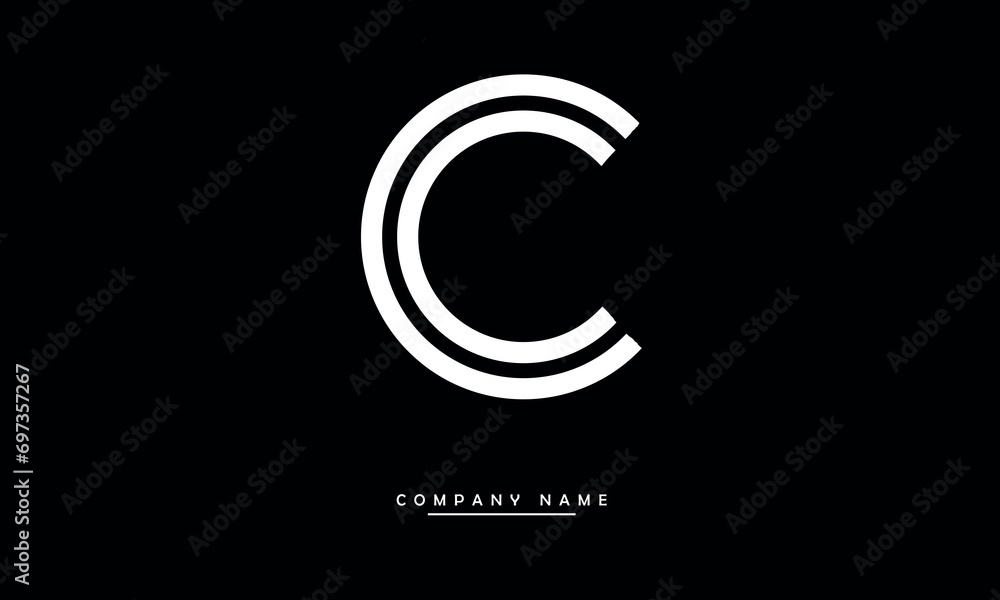 CC Alphabets Letters Logo Monogram Stock Vector | Adobe Stock