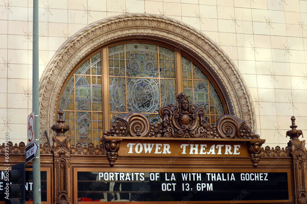 Los Angeles, California: TOWER Theatre, historic Theatre at 802 S. Broadway in the historic ...