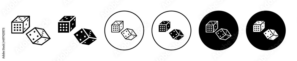 Ludo Dice icon. online poker or ludo game dices of two square to play ...
