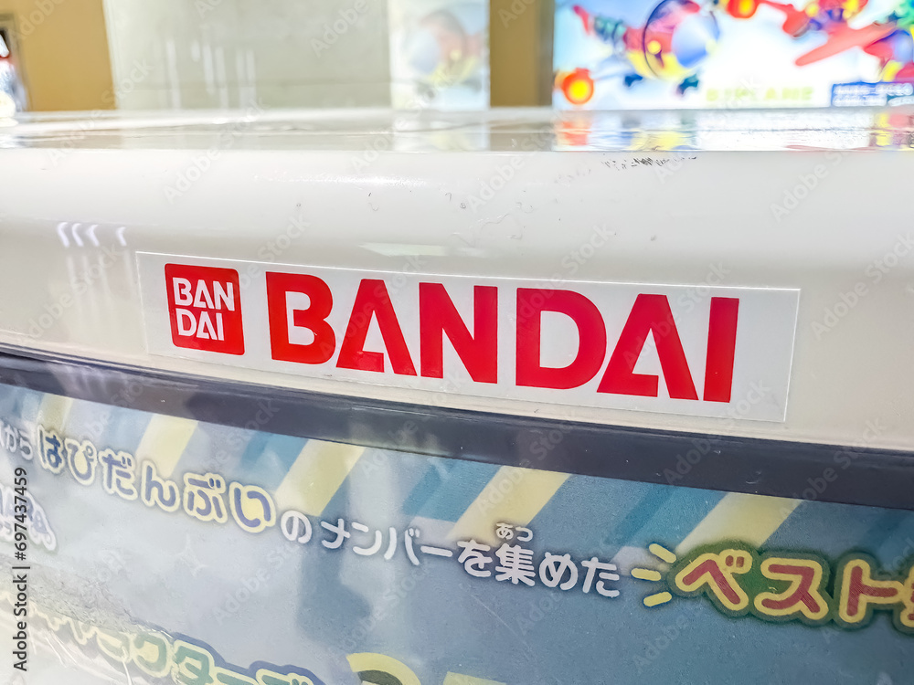 Tokyo, Japan. Dec 23, 2023. A close up to a Bandai Logo. A Japanese ...