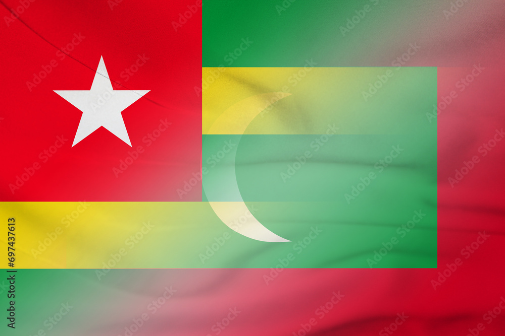 Togo and Maldives national flag international negotiation MDV TGO Stock ...