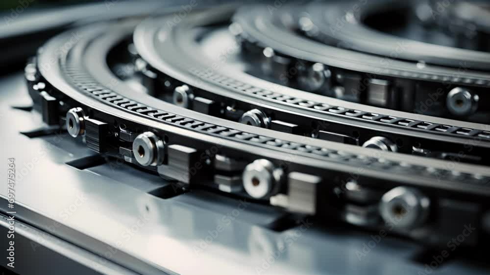 Stockvideo A detailed of the frictionless magnetic tracks used in ...