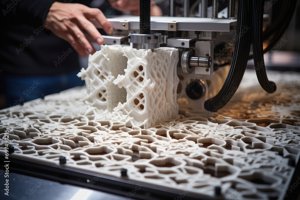 3d Printer Printing Plastic Model Of Human Body Modern 3d Printing Technology 3d Printing