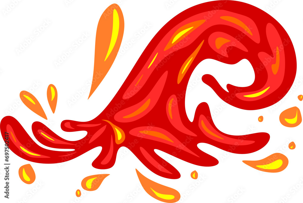 Cartoon vector stock illustration.a water splash. Watercolor abstract ...