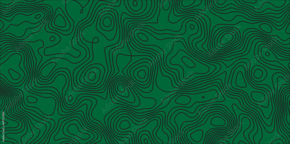 Abstract Topographic Map in Contour white and green background design ...