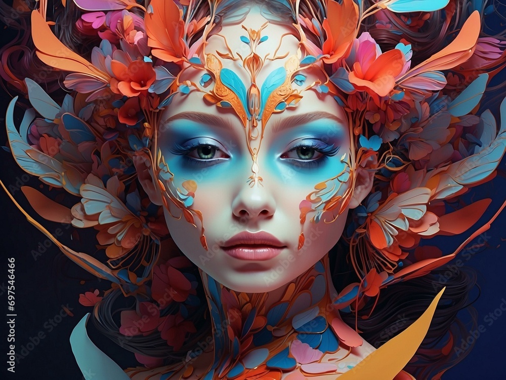 Portraying the metamorphosis of facial features in an otherworldly ...