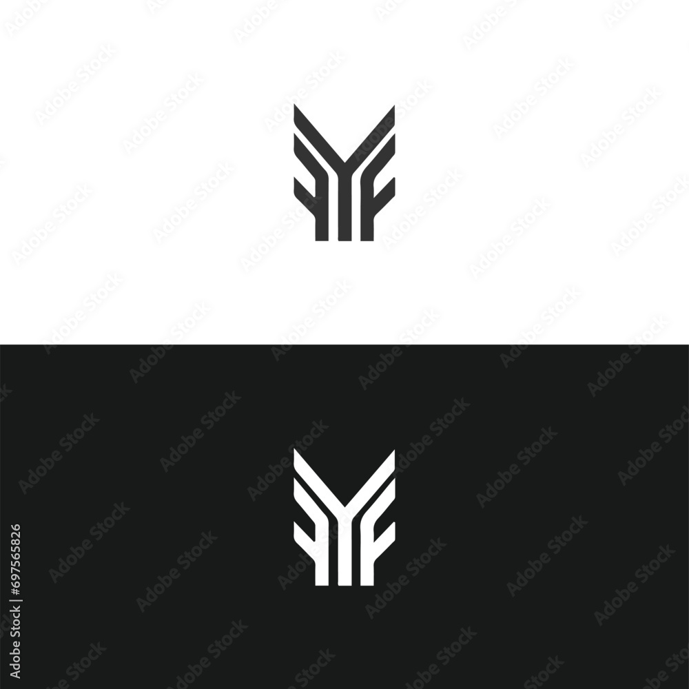 FYF logo. F Y F design. White FYF letter. FYF, F Y F letter logo design ...