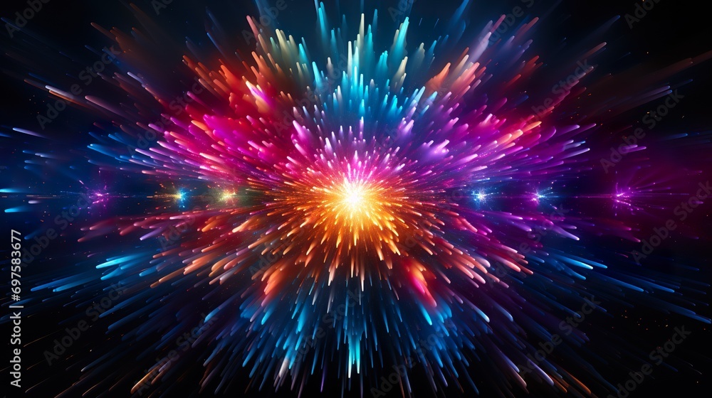 The laser focus and the explosive starburst of particles that twinkle ...