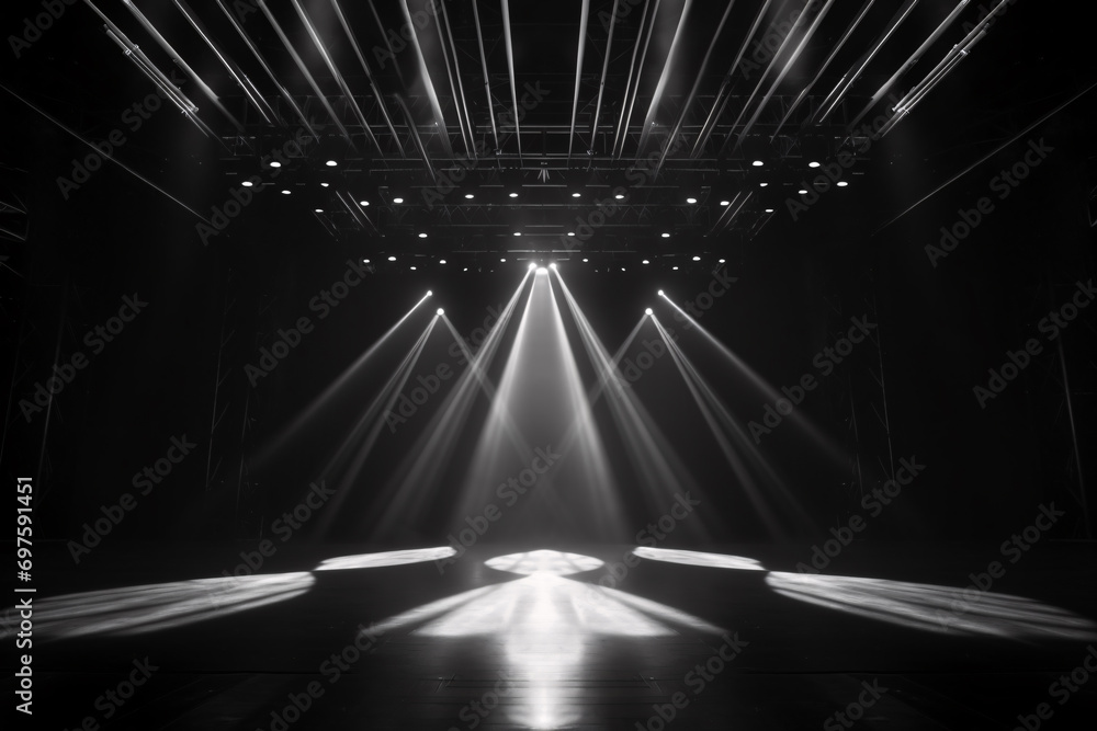 Artistic performances stage light background with spotlight illuminated ...