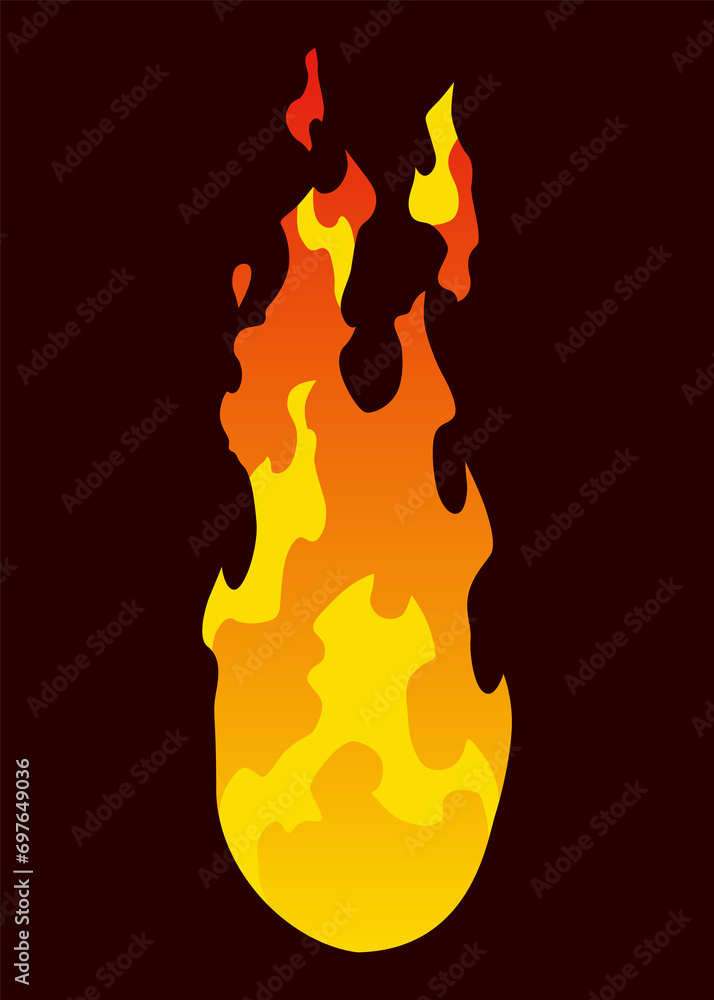 Fire animation sprite. Red and orange fire flame. Hot flaming element ...