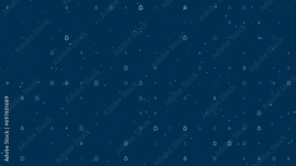 Template animation of evenly spaced soap symbols of different sizes and ...