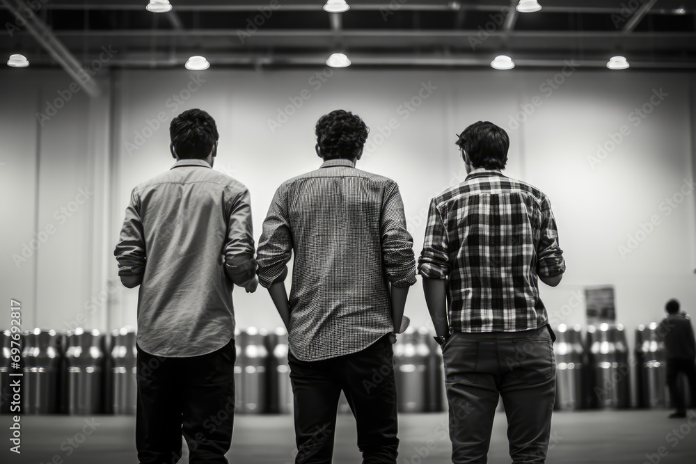 Rear view of a group of men drinking beer in a pub Stock Photo | Adobe ...