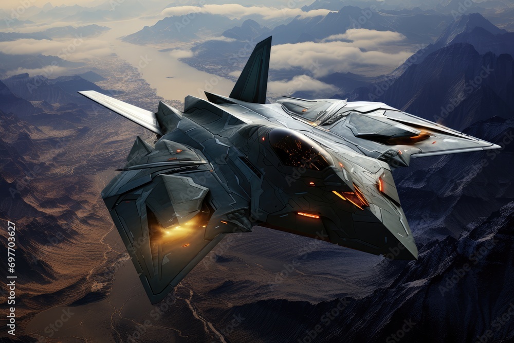 Military fighter jet in the fire. 3d illustration. Military jet on fire ...