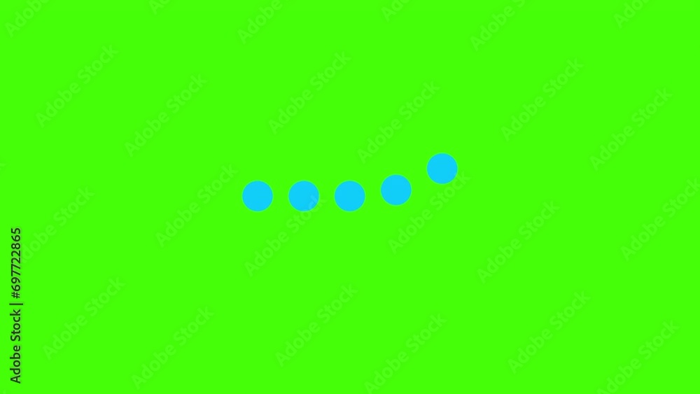Dots loading bar and typing in progress animation on green screen ...