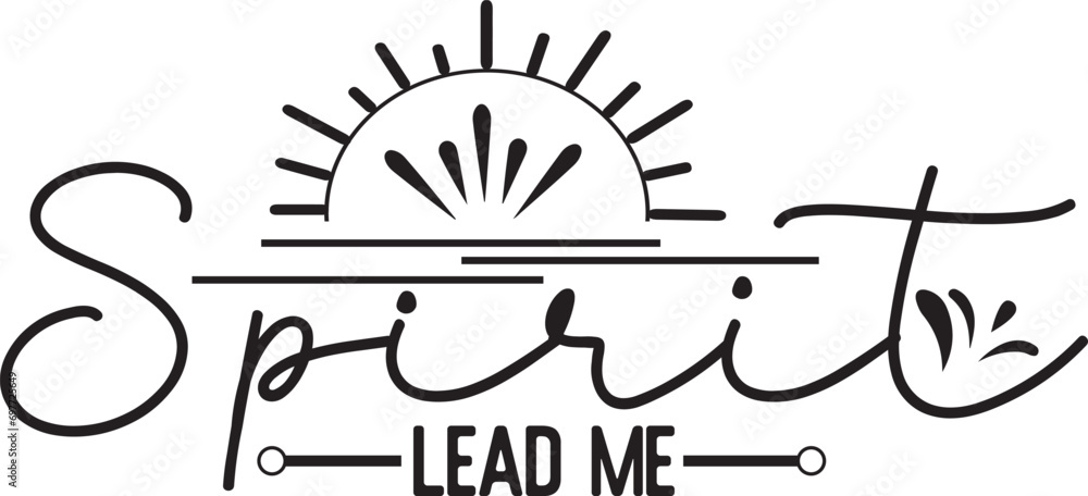 Vetor de Spirit Lead Me, SVG Cut File, dxf digital file, svg, Bible svg ...