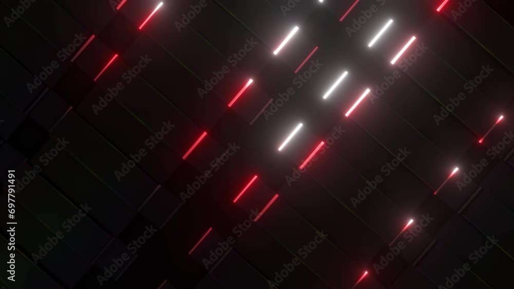 This stock motion graphic video of 4K Red White Glossy Background with gentle overlapping curves ...