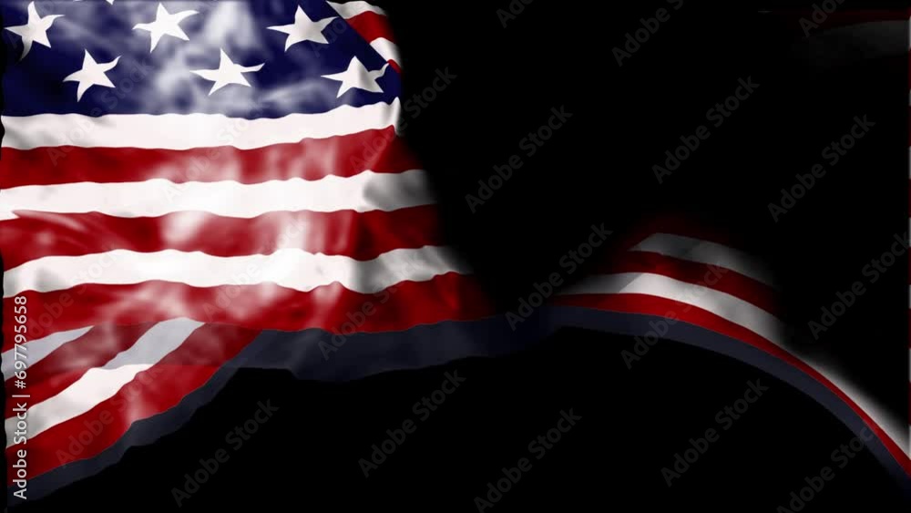 American Flag, USA Flag Motion, Unique American Flag Animation Banner ...