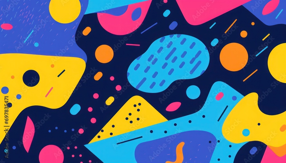 Background inspired by 90s pop culture, focusing on abstract shapes ...