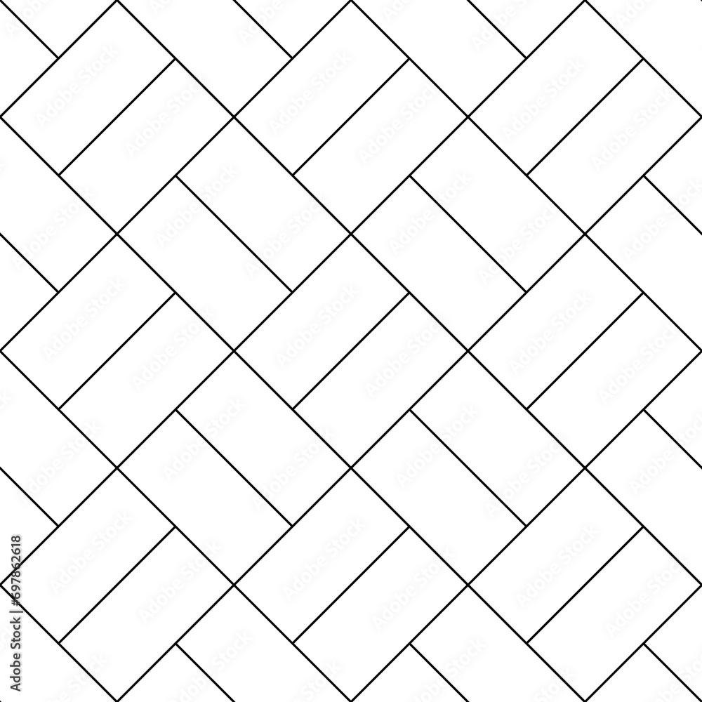 Brick parquet seamless pattern. Repeating rectangles slab surface ...
