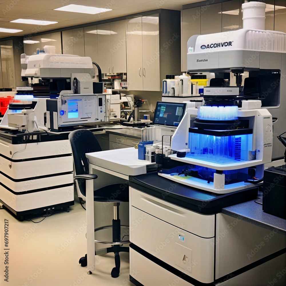 Genomic Research Lab with DNA Sequencers: Unveiling the Code of Life ...