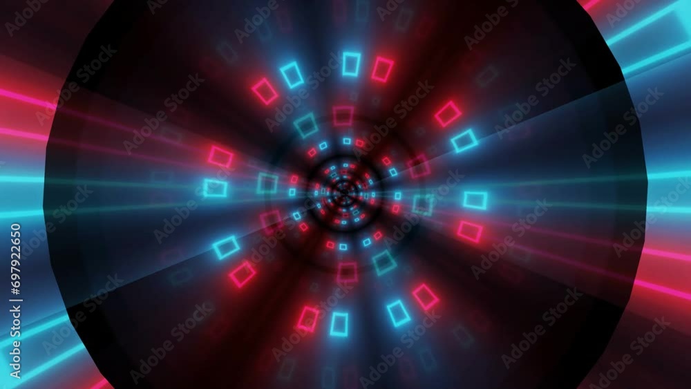 VJ loop animation background for music and edition video. Spiral tunnel ...