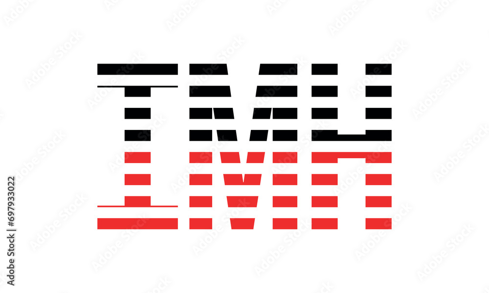 IMH three initial letter iconic line negative space minimal logo design ...