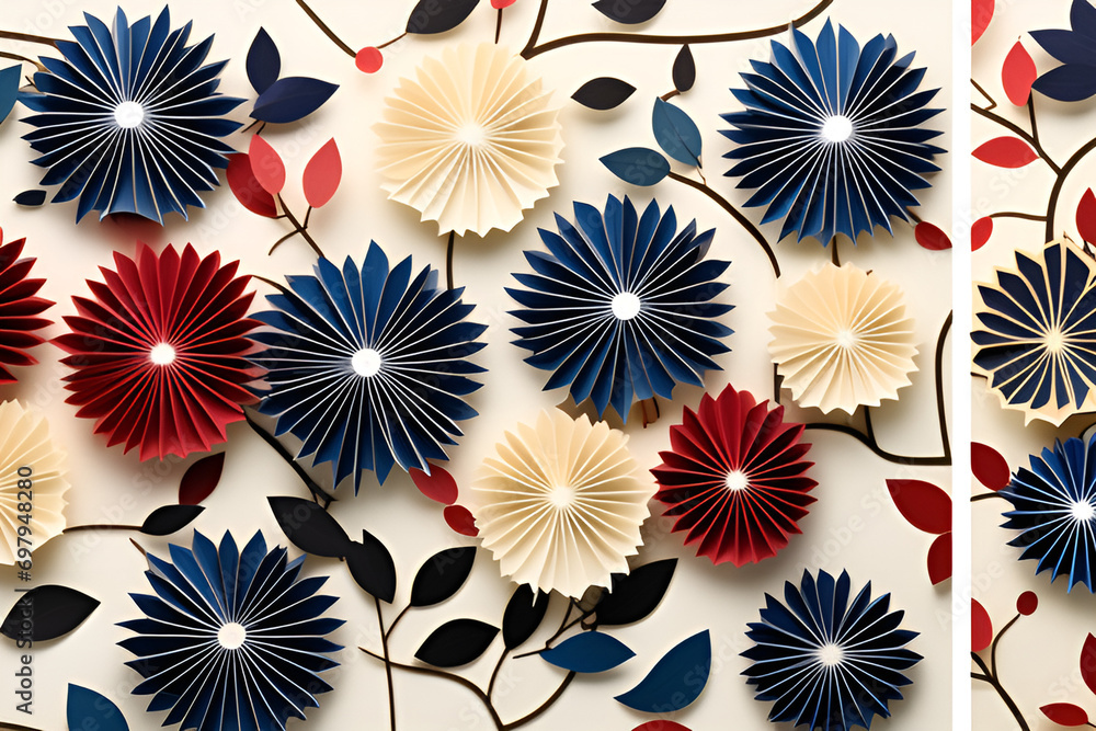 Combining traditional Korean patterns and geometric shapes, Hanji craft ...