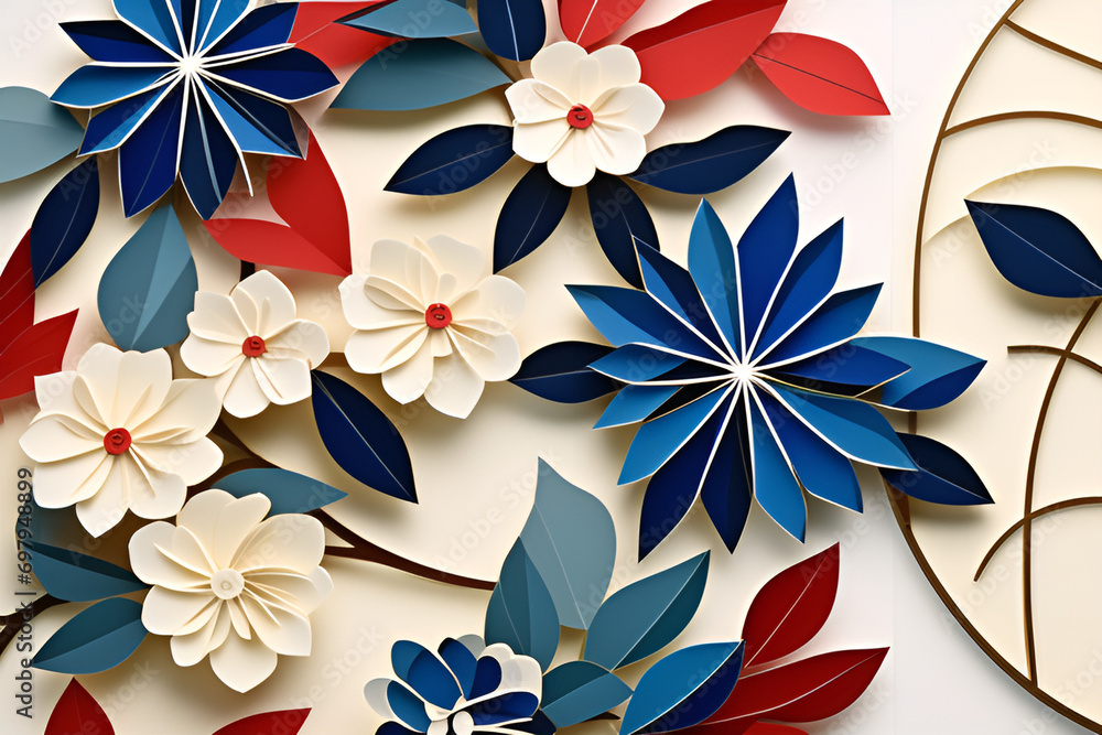 Combining traditional Korean patterns and geometric shapes, Hanji craft ...