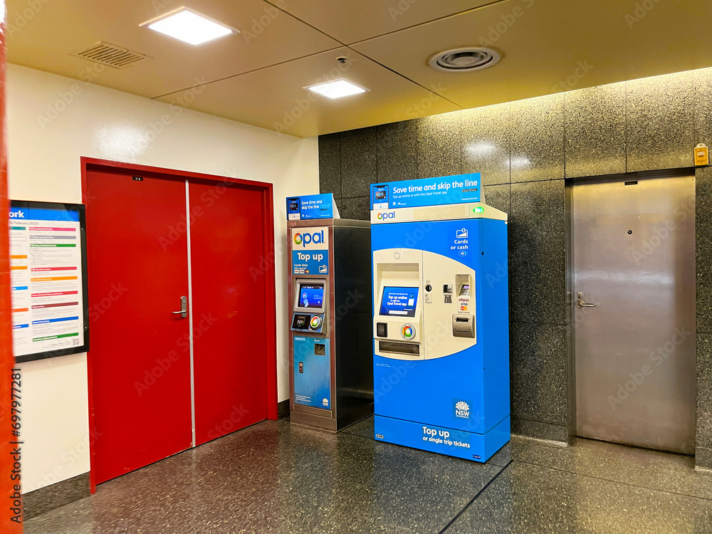 Sing trip ticket and ticket issuing machine of Opal card at Sydney ...