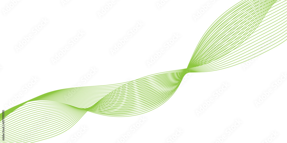 Abstract colorful blue gradient wave element for design. green wave ...