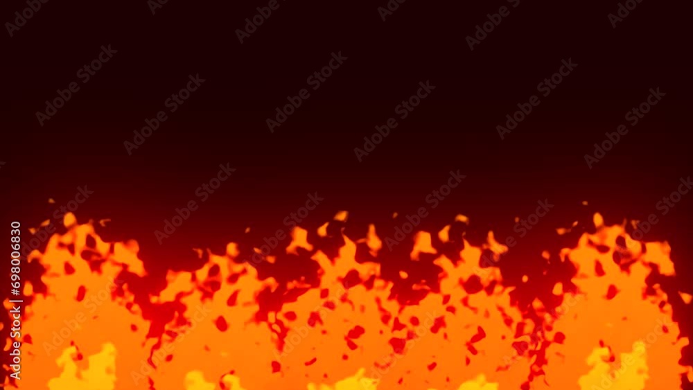 Fire animation motion graphics hot fiery flame hot embers glow burning ...