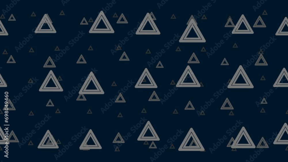 Emergency stop signs float horizontally from left to right. Parallax fly effect. Floating ...