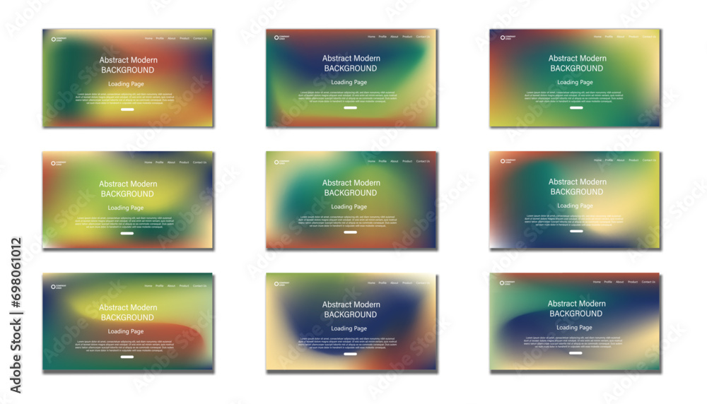 Set of Sign Up and Sign In forms. Colorful gradient. gradient uiux ...