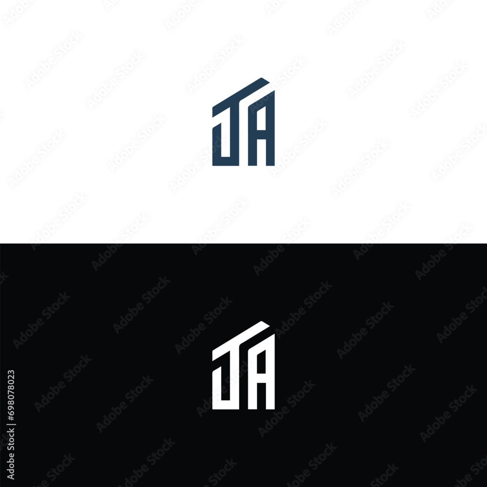 JA logo. J A design. White JA letter. JA, J A letter logo design ...