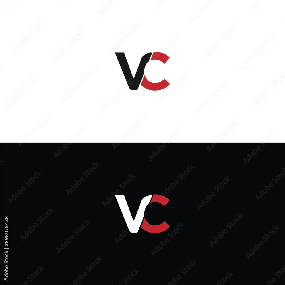 VC logo. V C design. White VC letter. VC, V C letter logo design ...