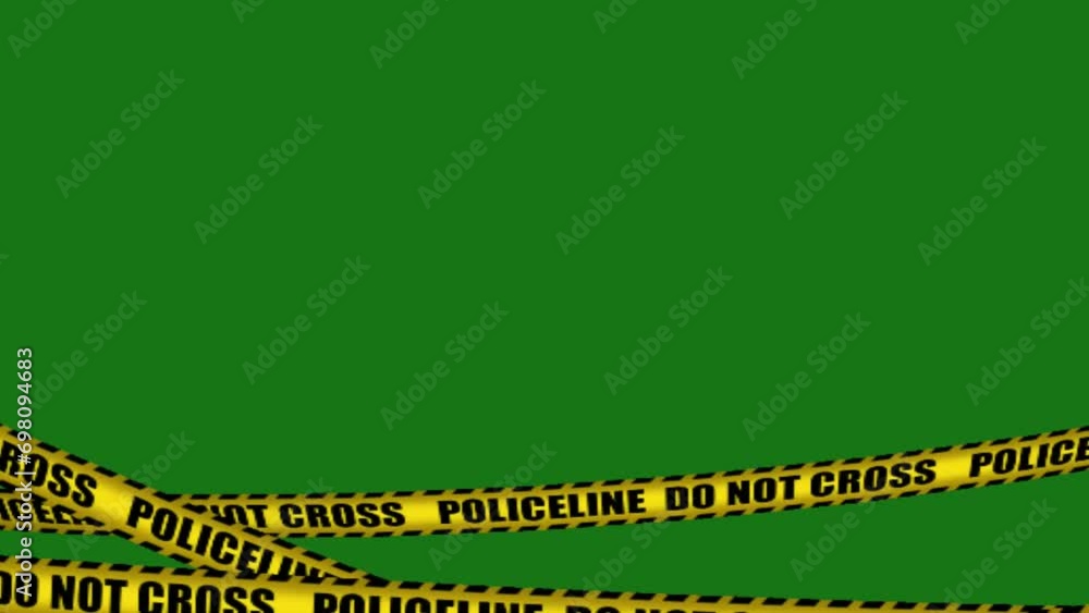 Police line transition 4k Green Screen Loop. Abstract police line ...