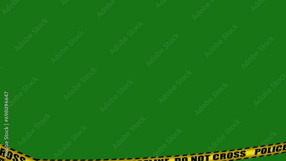 Vidéo Stock Police line transition 4k Green Screen Loop. Abstract ...