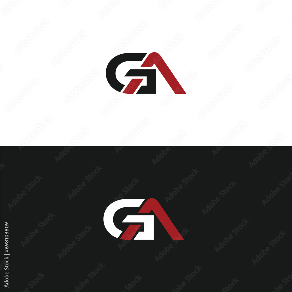 GS logo. G A design. White GS letter. GS, G A letter logo design ...