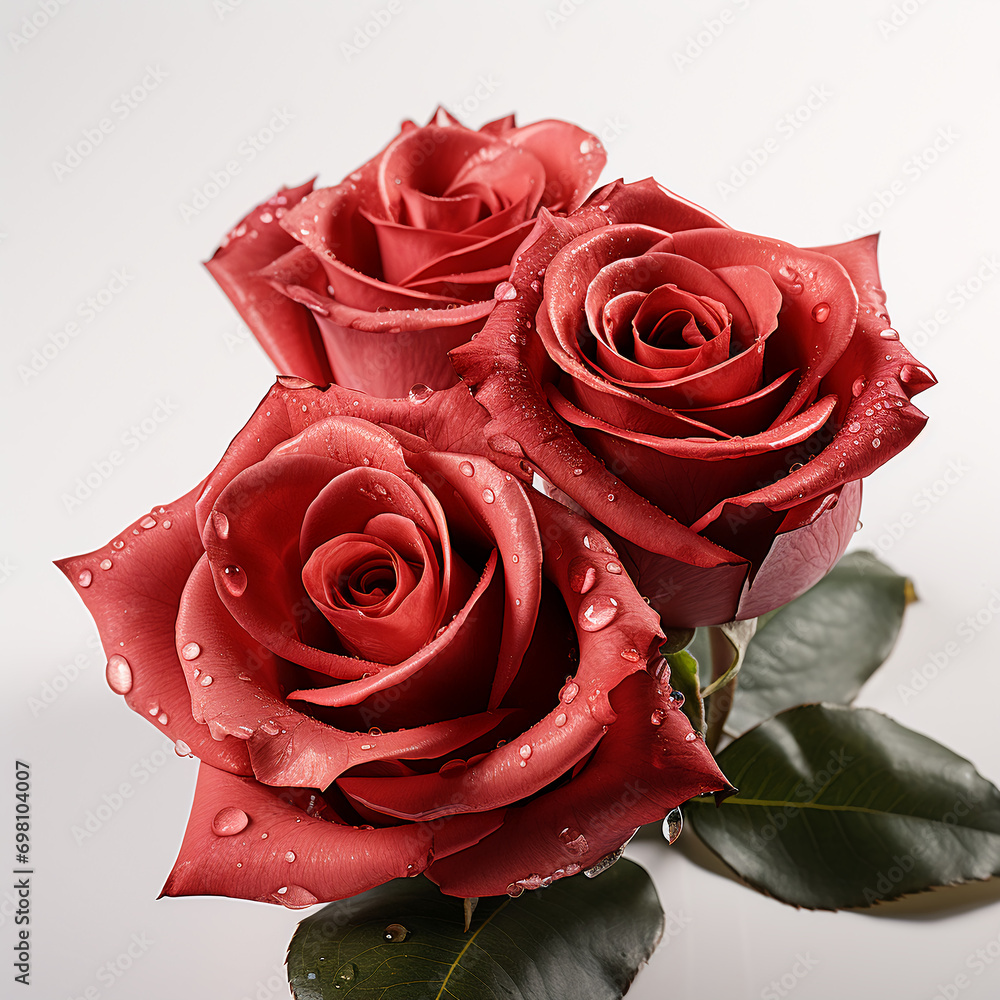 red roses clip art isolated on white background for graphic design and ...