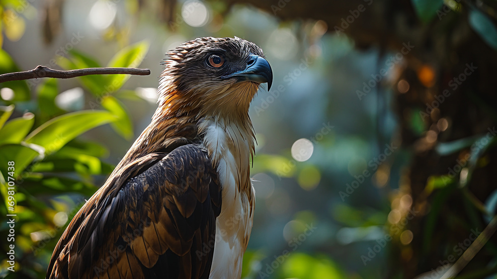Philippine Eagle in the Rainforest Stock Photo | Adobe Stock