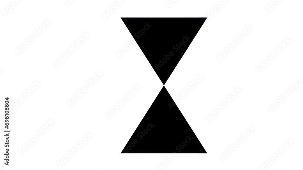 Geometric shape in a 2-dimensional plane. 2D piramid. On transparent ...