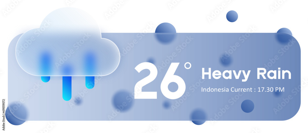 Heavy Rain Weather Widget Business and Technology Infographic ...