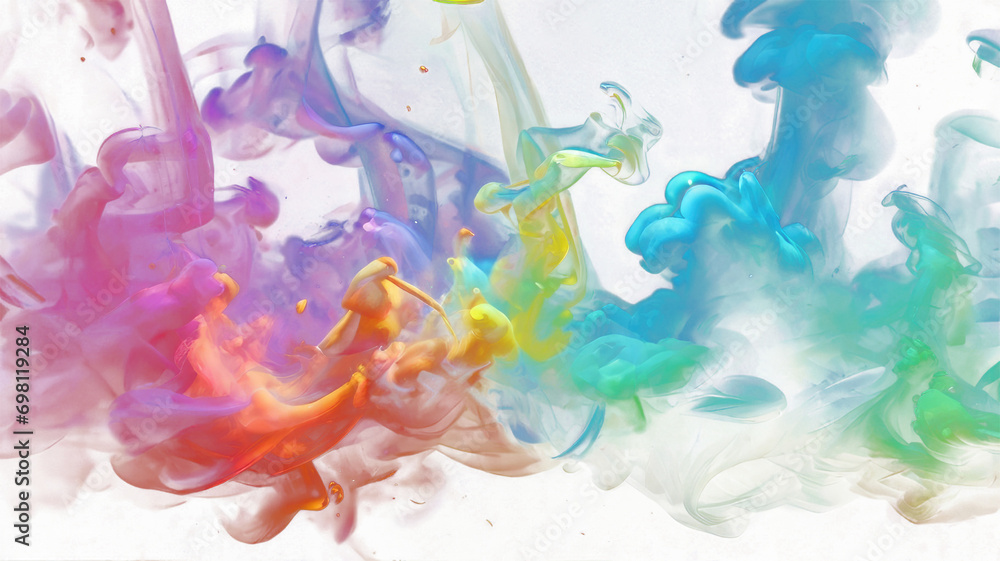 Abstract watercolor background, colorful smoke transparent background ...