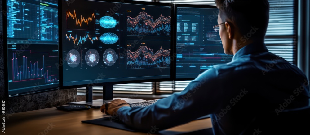 Analyst working with Business Analytics and Data Management System on ...