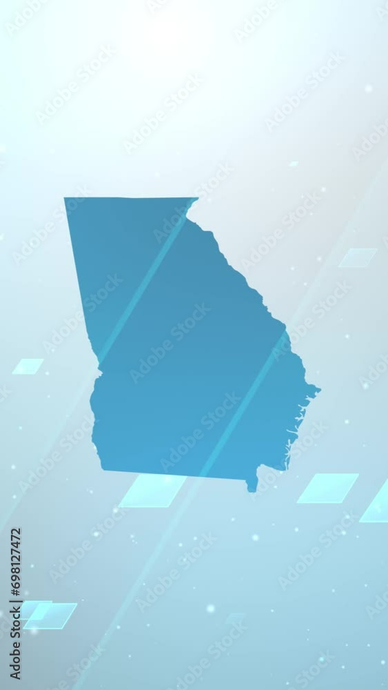 Mobile Vertical Resolution 1080x1920 Pixels, Georgia State (USA) Map ...