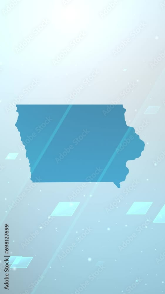 Mobile Vertical Resolution 1080x1920 Pixels, Iowa State (USA) Map ...