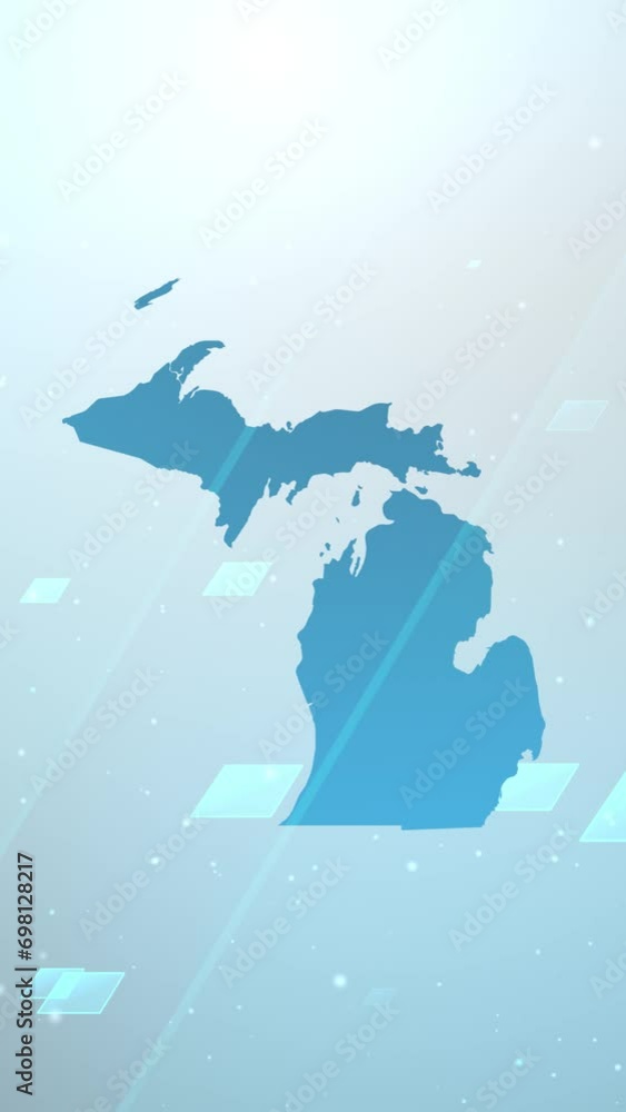 Mobile Vertical Resolution 1080x1920 Pixels, Michigan State (USA) Map ...