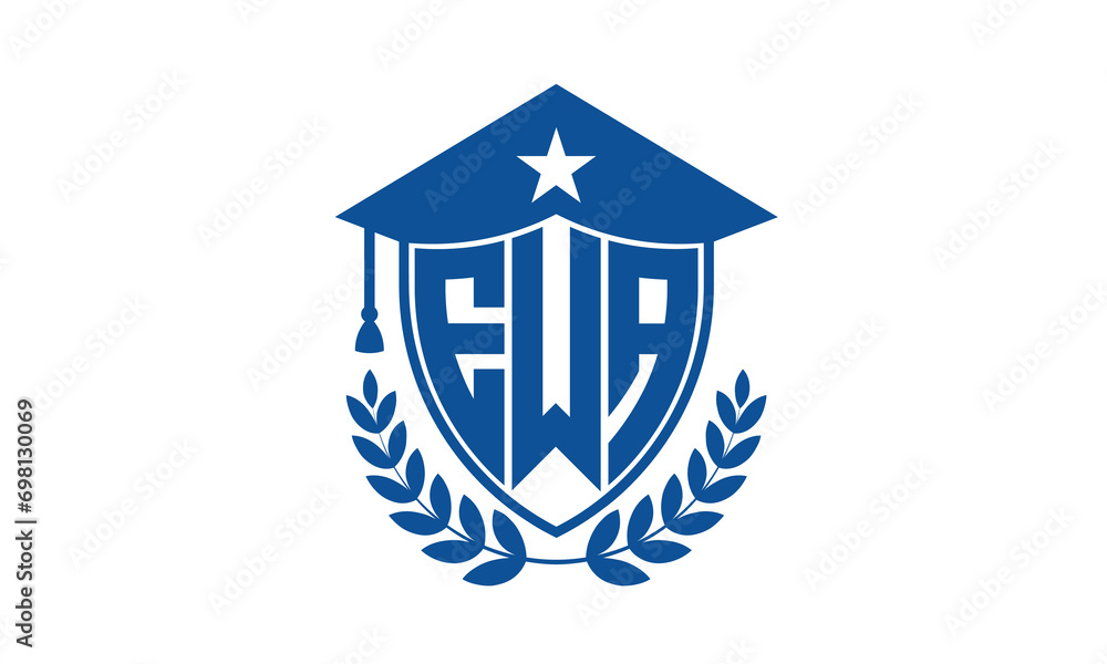 EWA three letter iconic academic logo design vector template. monogram ...