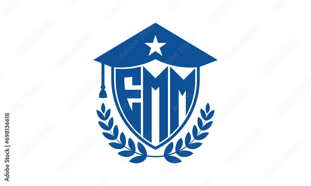 EMM three letter iconic academic logo design vector template. monogram ...